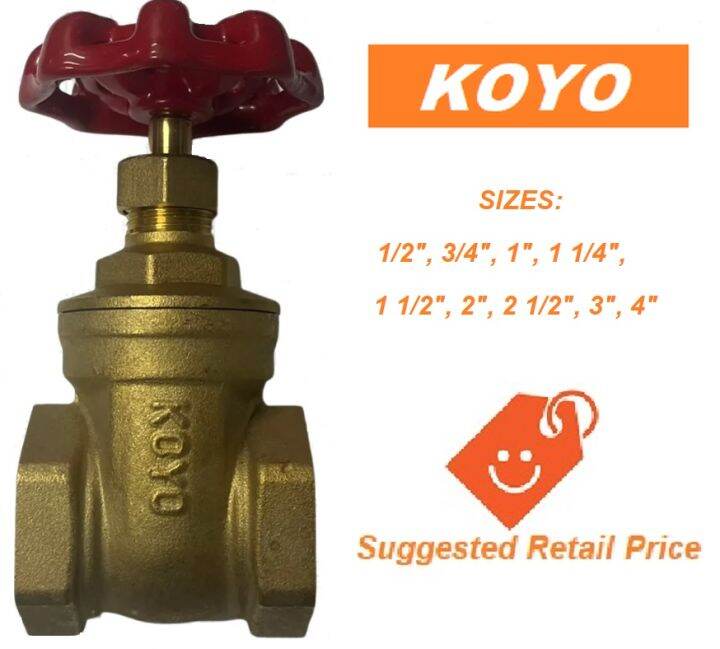 Gate Valve Koyo brass type 125 to 175 psi japan brand genuine Parts ...