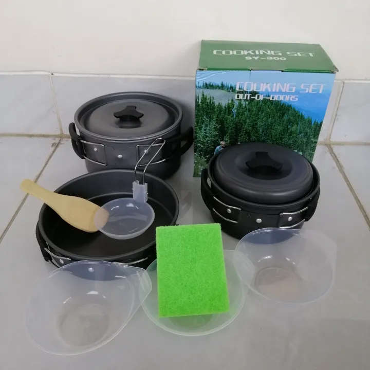 SY-300 cooking set nesting misting alat masak camping setara DS-300 DS ...