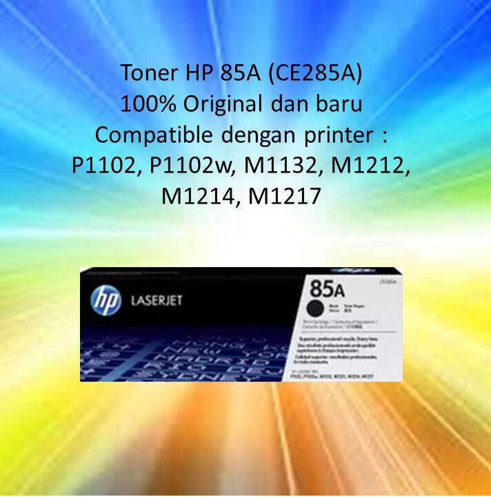 Toner HP 85A (CE285A) 100% Original dan baru Compatible dengan printer : P1102 P1102w M1132 ...