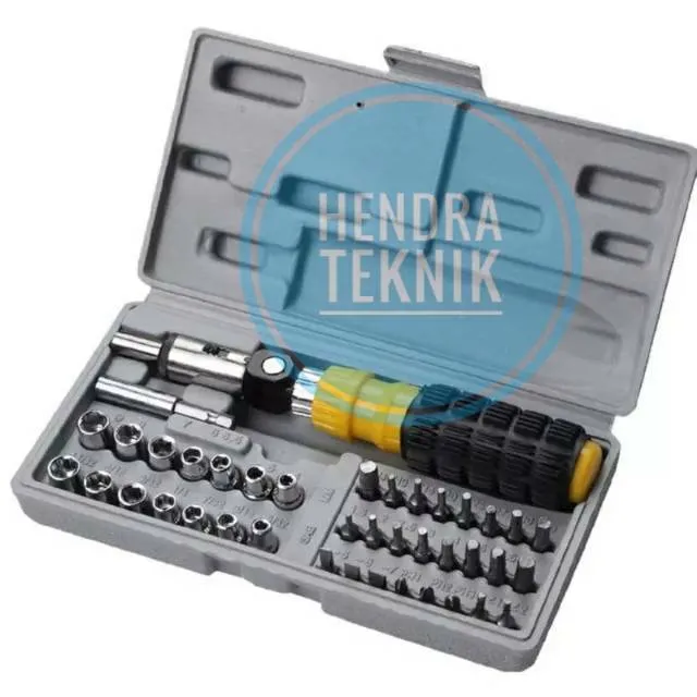 OBENG SET 41PCS KUNCI SOCKET SET OBENG KREK SET KUNCI SET 41 PCS OBENG ...
