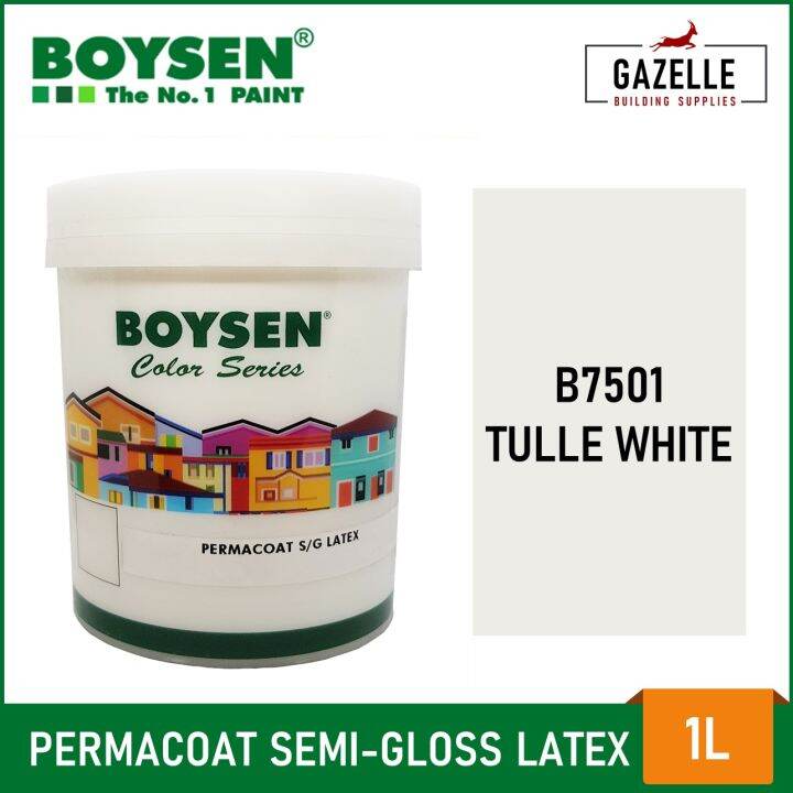 Boysen Color Series Permacoat Semi-Gloss Latex Tulle White B7501 ...