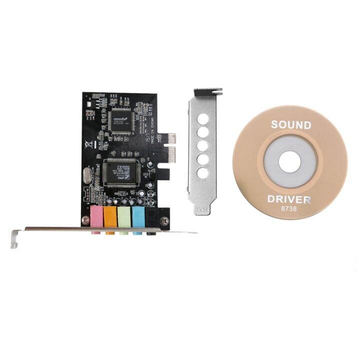 PCIe Sound Card 5.1, PCI Express Surround 3D Audio Card for PC with ...