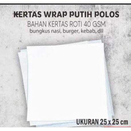 Kertas Roti Putih 1 gulung isi 50 lembar Kertas Roti Pembungkus Makanan ...
