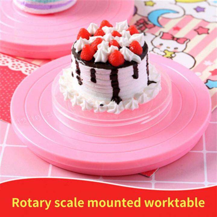 14cm Cake Turntable with Scale Design Cake Rotating Table DIY Mini ...