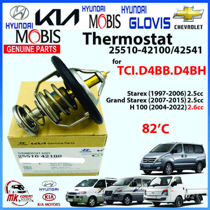 [GENUINE] Thermostat. TCI. D4BB. D4BH. 82'C. for Starex(1997-2006 ...
