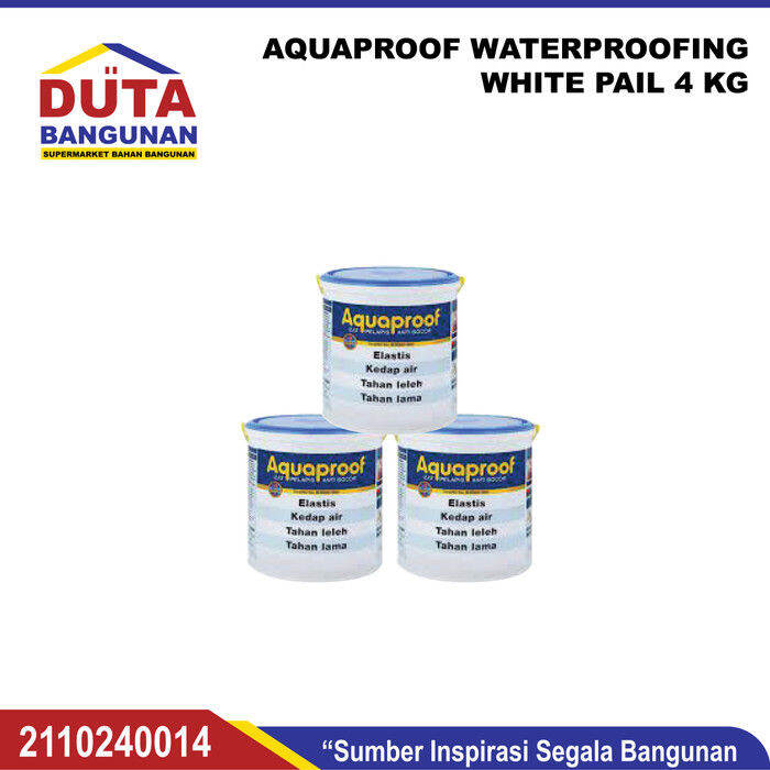 CAT AQUAPROOF WATERPROOFING WHITE GALON 4KG | Lazada Indonesia