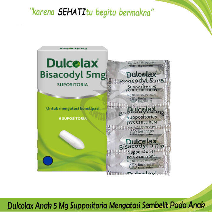 DULCOLAX ANAK 5 MG SUPPOSITORIA ANTI SEMBELIT | Lazada Indonesia