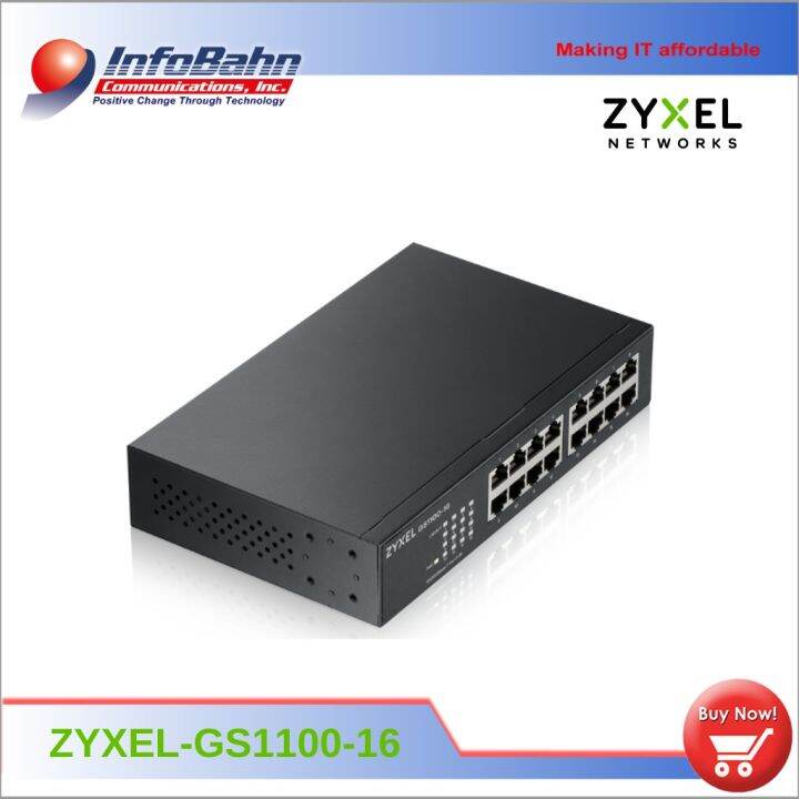 Zyxel 16-Port Gigabit Ethernet Unmanaged Switch - Fanless Design ...