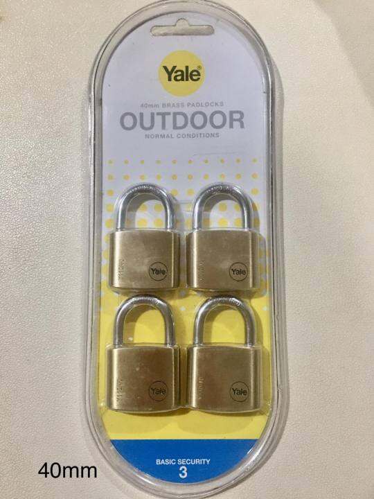 Yale Brass Padlock Y110 20mm/ 30mm / 40mm Wet / Dry Conditions (available in set of 2, 3 & 4 ...