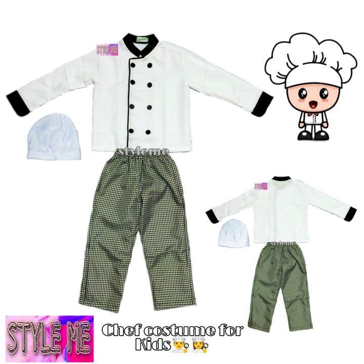 Chef Kitchen Uniform Occupation Complete Set Costume For Kids | Lazada PH