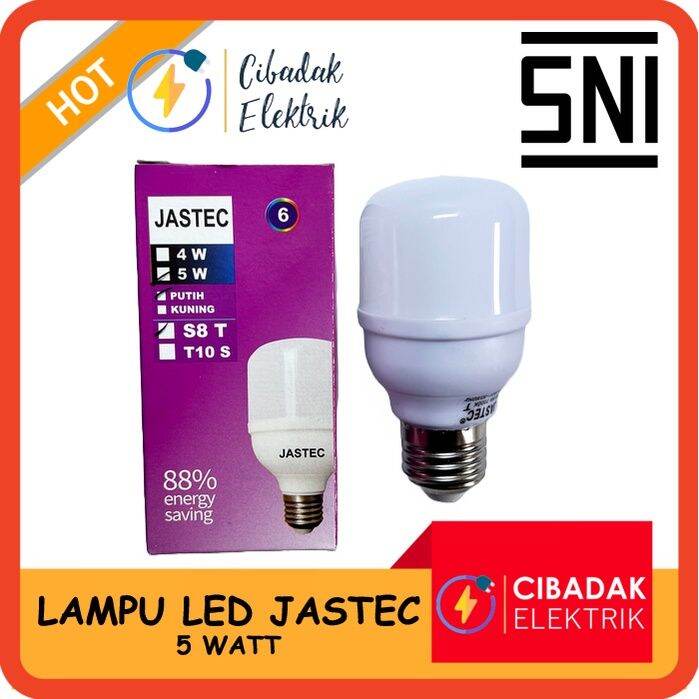 LAMPU LED BULB 5 WATT JASTEC / LED BULB 5W / LAMPU BOHLAM 5 W | Lazada ...