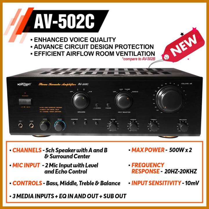 ORIGINAL KONZERT AV-502C POWER AMPLIFIER | Lazada PH