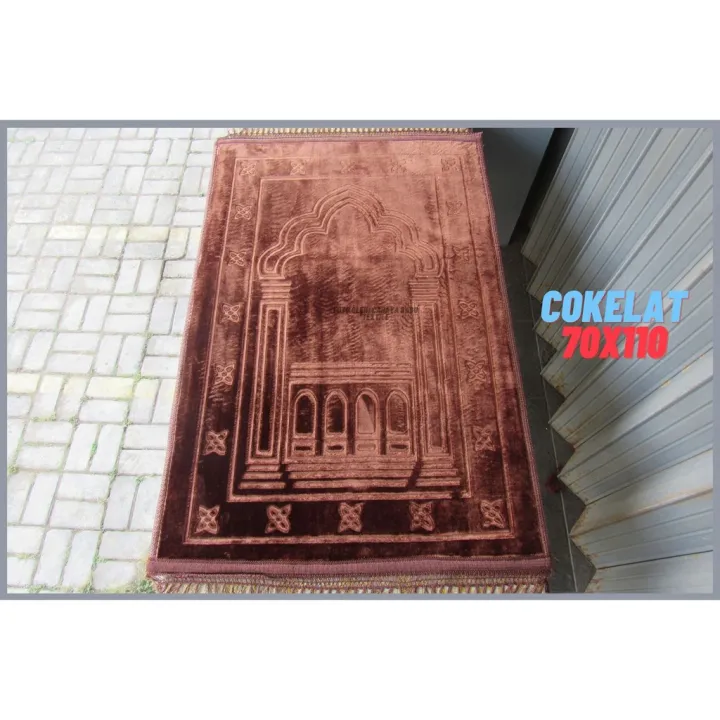 Sajadah Dewasa Ukuran 110x70 Cm/Sejadah Polos Turky Berbahan EMBOS ...