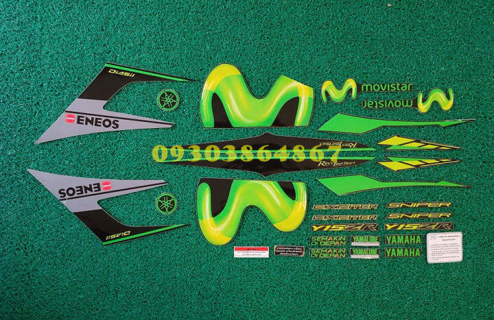 SNIPER Mx150 MOVISTAR GREEN Stock Decal/Sticker | Lazada PH