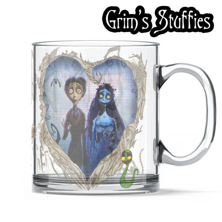 Corpse Bride Glass Coffee Mug + Tim Burton, Emily, Victor | Lazada PH