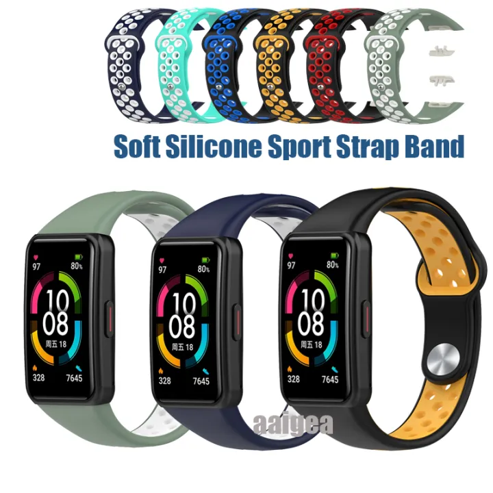 Soft Silicone Sports Band Replacement Strap for Huawei band 6 pro ...