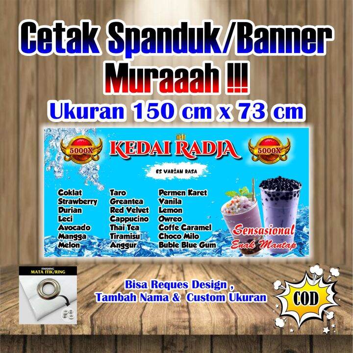 Spanduk Banner Minuman Segar ukuran 150 cm x 73 cm | Lazada Indonesia