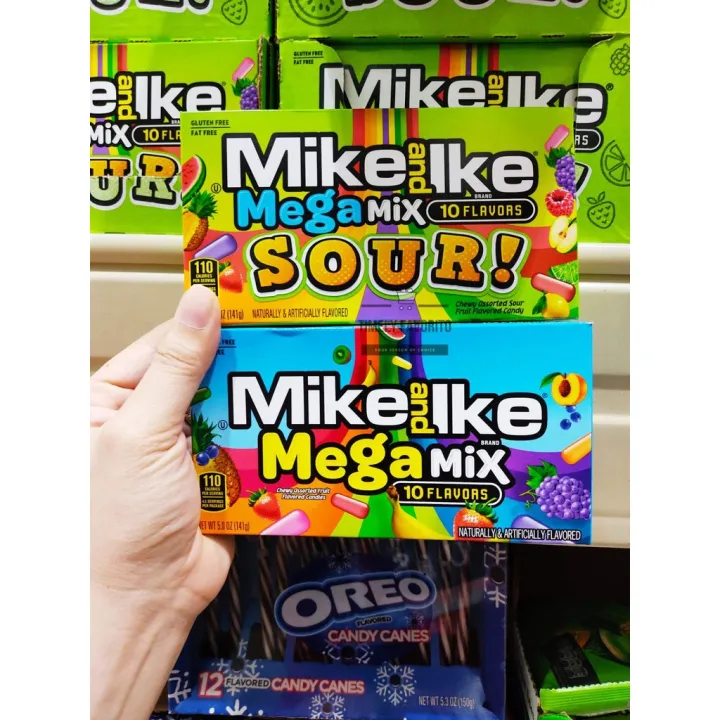 Mike and Ike Mega Mix 10 Flavors Chewy Assorted/Sour Fruit Flavored ...