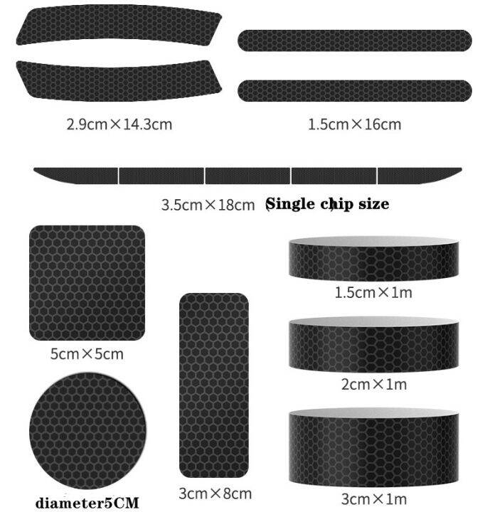 3M Black tape Reflective Tape Sticker Diamond Grade Adhesive Safety ...