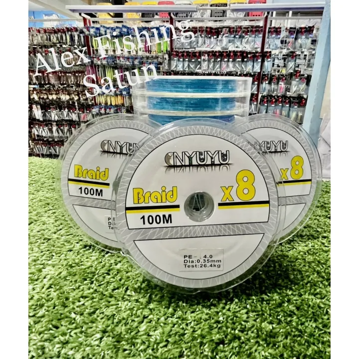 สายถัก สายPE NYUYU 8 เส้นถัก สลับสี สีละ 10 เมตร | Lazada.co.th