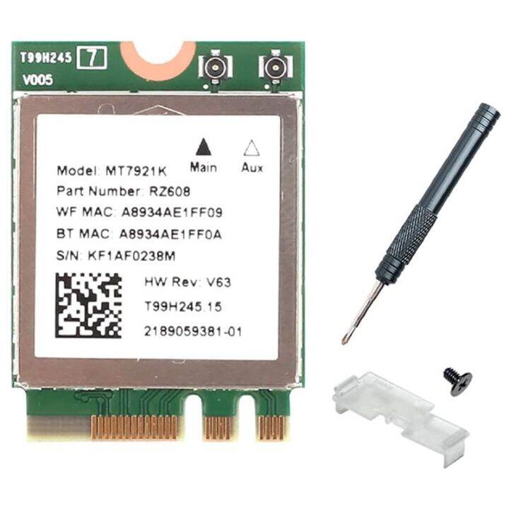 Wifi 6e Wlan M 2 2230 Network Card Dual Band 802 11ax Bt5 2 Mt7921k For