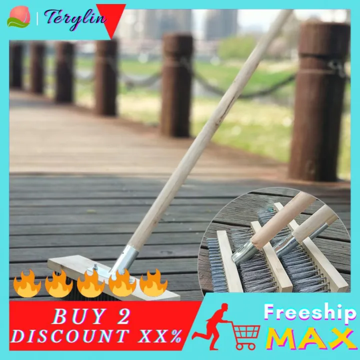 Terylin 20/30/45cm Metal Wire Broom Brush Sweeping Floor Garden Moss ...