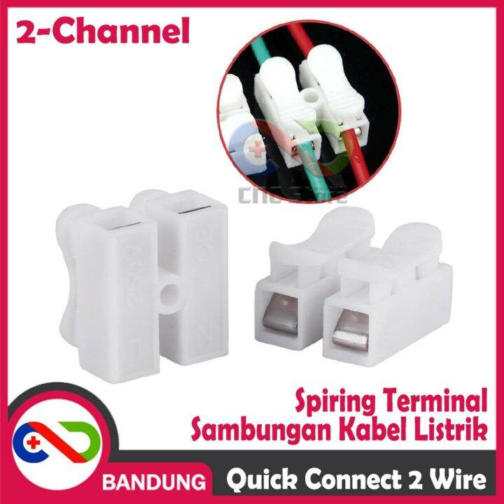 QUICK CONNECT 2 WIRE SPIRING TERMINAL FOR SAMBUNGAN KABEL LISTRIK ...