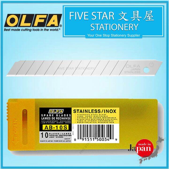 OLFA AB-10S Standard Blade Stainless Steel | Lazada