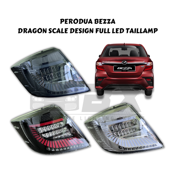 Perodua Bezza -- LED Tail Lamp (Dragon Scale Design) | Lazada