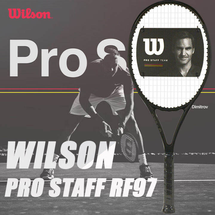 WILSON Tennis Racket Pro Staff RF97 Full Carbon With String Free Bag ...