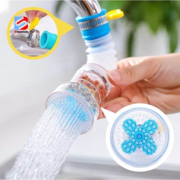 Faucet Splash Filter Water Saving Water Filter Foldable 360 Rotating ...