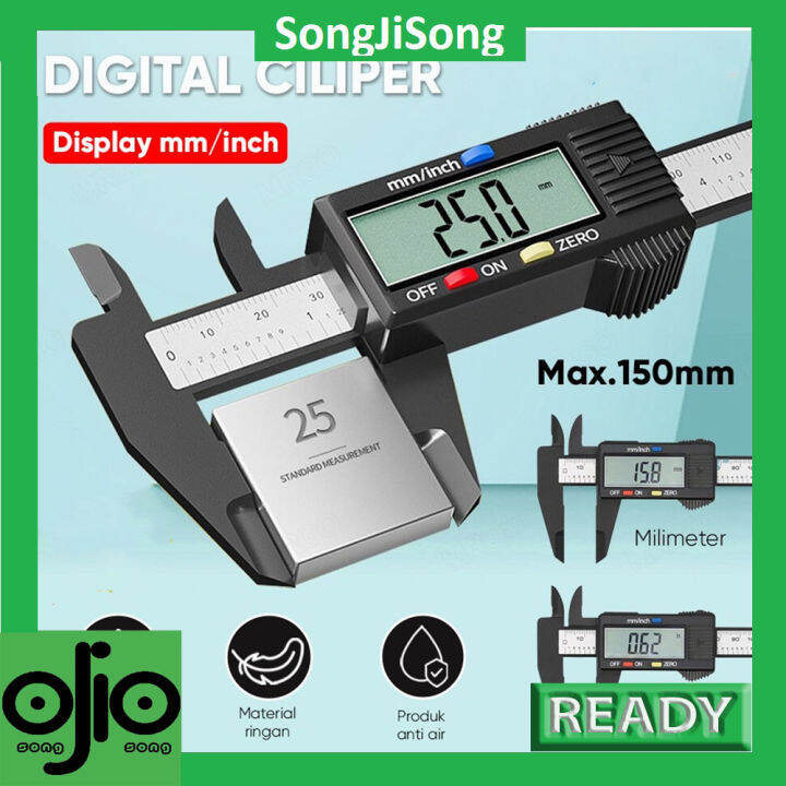 Ojio Jangka Sorong Digital Caliper Penggaris Digital Alat Ukur mm inch ...