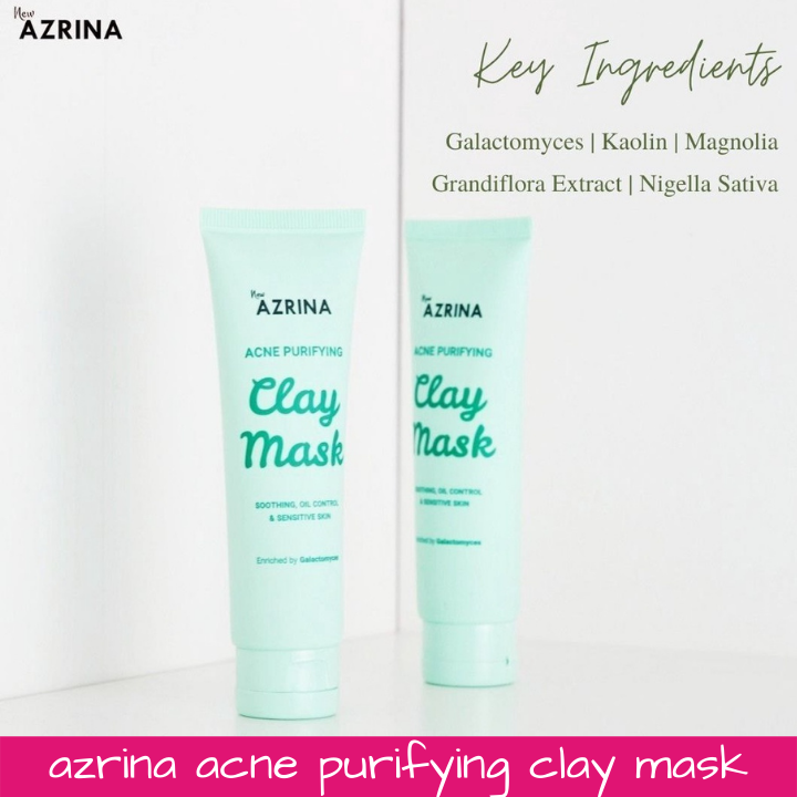 Azrina Acne Purifying Clay Mask / Masker acne azrina beauty purifying ...