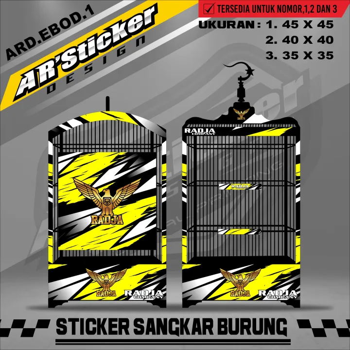 Stiker Sangkar Burung Kotak - Sticker Decal Kandang Burung Ebod Kotak ...