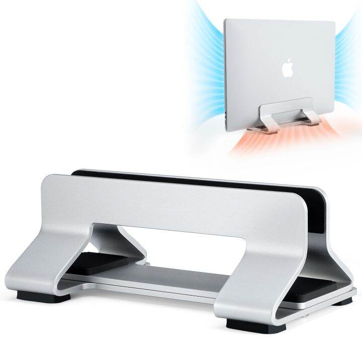 Vertical Laptop Stand Tool-Free Adjustable Aluminum Laptop Stand Holder ...