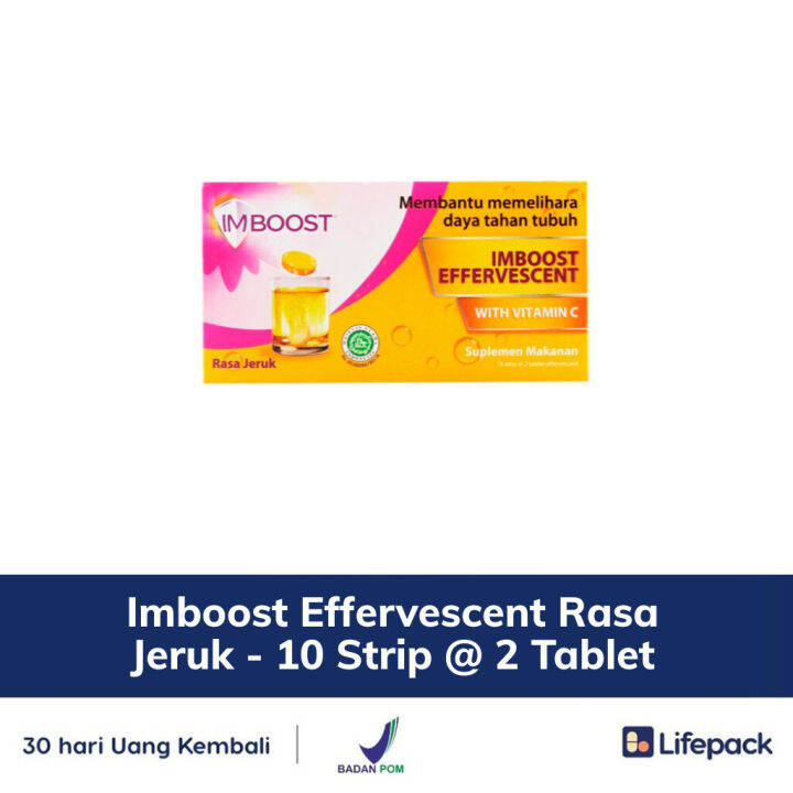 Imboost Effervescent Rasa Jeruk - 10 Strip 2 Tablet - LIFEPACK | Lazada ...