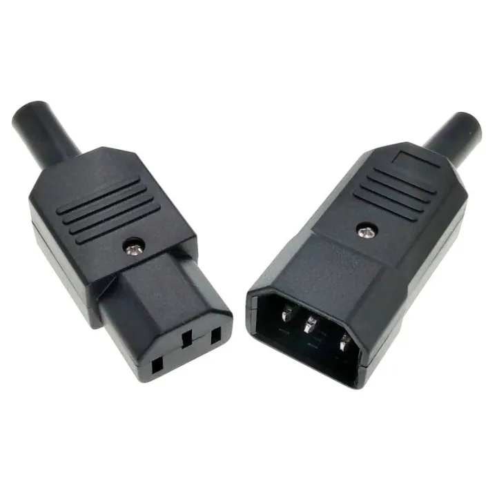【2Pcs】10A 250V IEC Straight Cable Plug Connector Female Male Plug ...