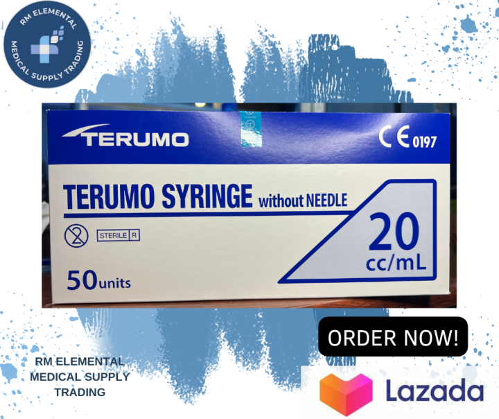 TERUMO 20cc Syringe without needle Luer Lock Tip , 50s PER BOX | Lazada PH