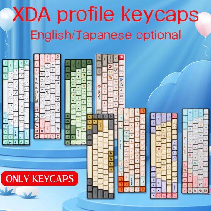 140 keys PBT Keycap XDA Profile Spanish Russian Japanese Korean ...