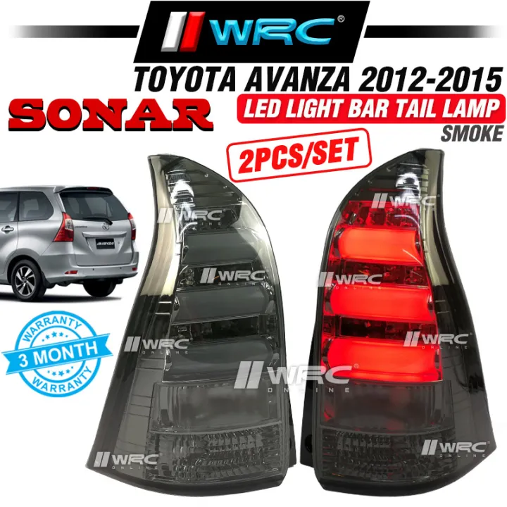Sonar Toyota Avanza 2012 - 2015 Led Light Bar Tail Lamp ( Smoke ) | Lazada