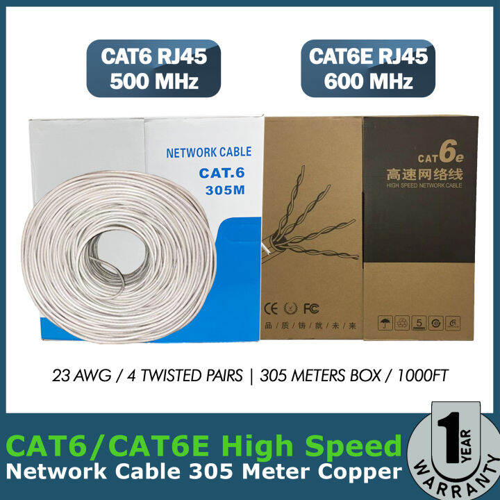 305M Network Cable CAT6│High Speed Network Cable│305 Meter Copper│CAT6 ...