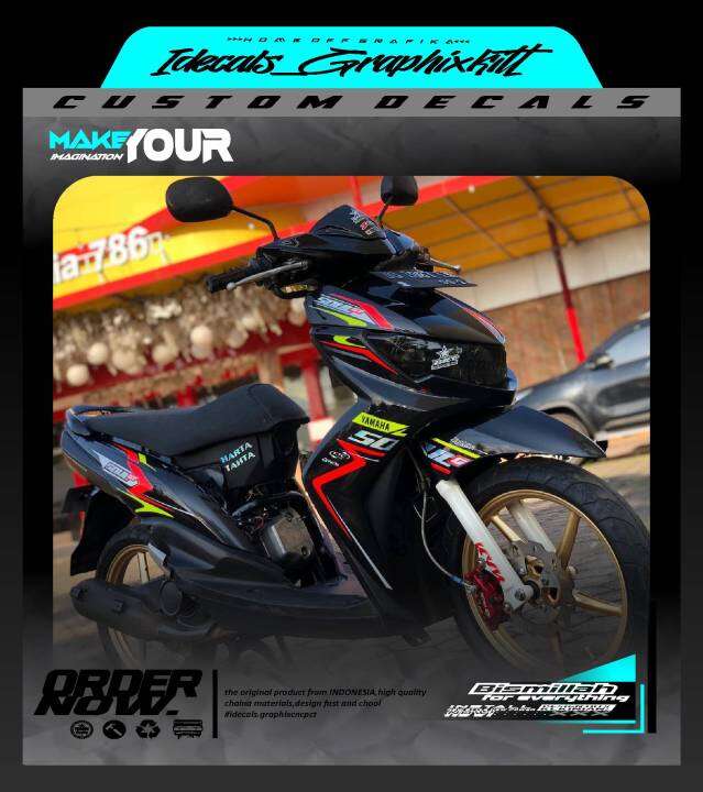 00274 sticker decals fullbody yamaha mio soul gt tema racing bebas ...