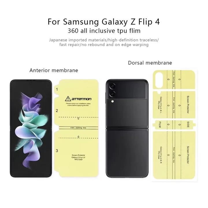 Samsung Galaxy Z Flip 4 Soft Tpu Full Cover Front and Back Screen ...