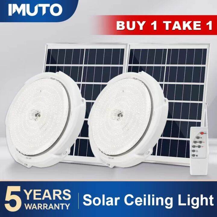 IMUTO Solar Ceiling Light 2 Year Warranty LED Indoor Outdoor Solar ...