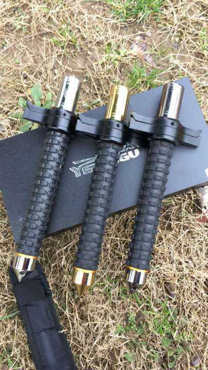 Savage valley knife-blocking roller-cutting-proof telescopic swing rod ...