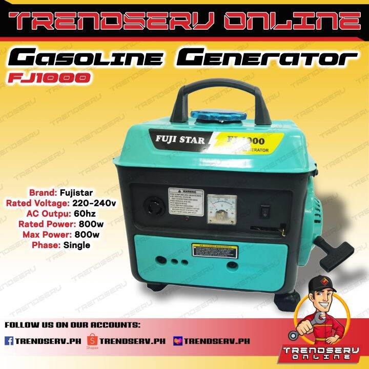 *TRENDSERV* FUJI STAR Gasoline Generator FJ1000 (220v, SINGLE PHASE ...