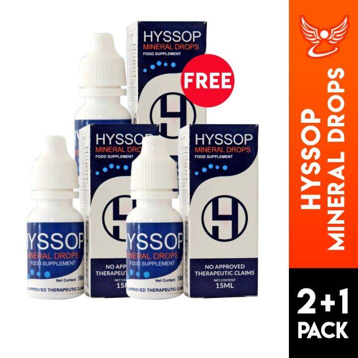 Ready Stock】 2+1 Promo Hyssop Mineral Eyedrops (15ml) for Cataract ...
