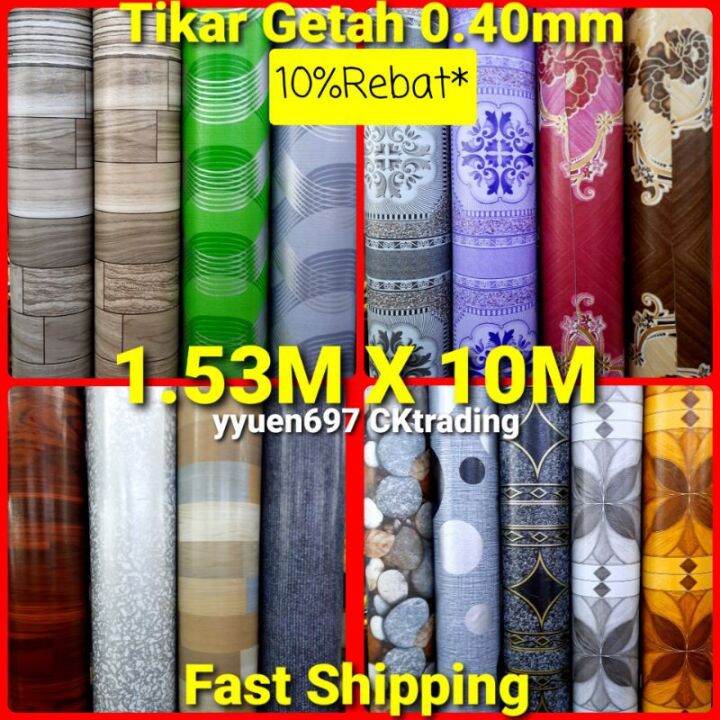 Tikar Getah Quality,Buatan Thailand,Tebal Penuh 0.40mm, 1.53M X 10M ...