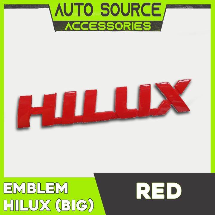 Toyota Hilux Emblem Red Big (adhesive sticker ready) | Lazada PH