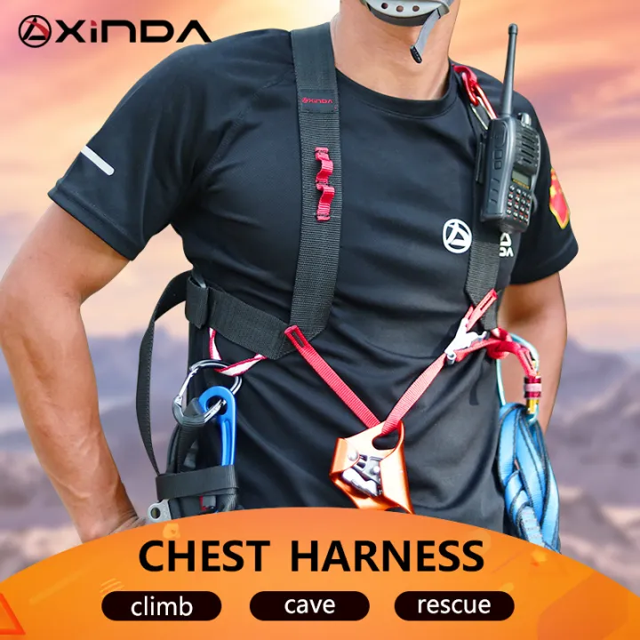 XINDA Camping Ascending Decive ไหล่ Girdles ปรับ SRT Chest Safety Belt ...